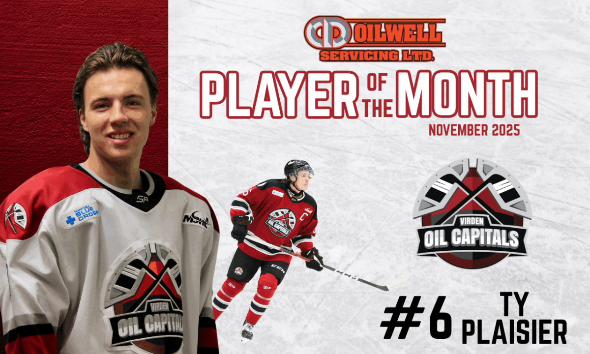 Plaisier Named CD Oilwell Player of the Month – November 2025 | Virden ...